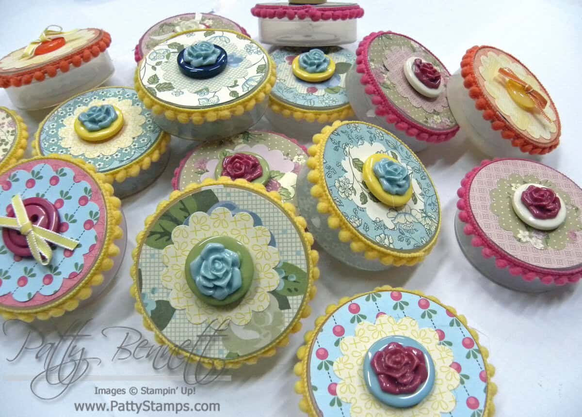 Covered Button Containers - Patty Stamps