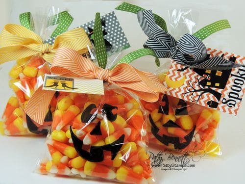 Candy Corn Jack o Lantern Cello Bag Halloween Treats