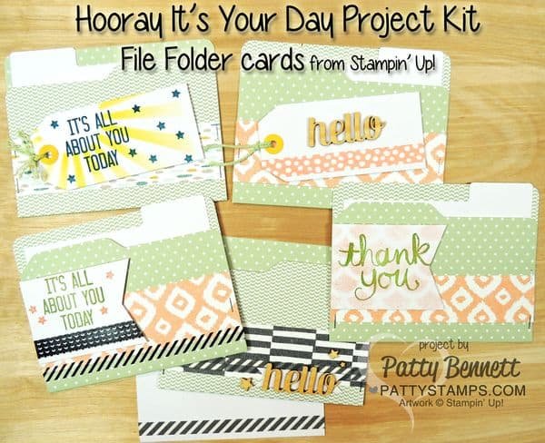 File Folder Cards Hooray for You Card Kit - Patty Stamps