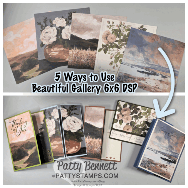 Make 5 cards with 6x6 DSP - video tutorial